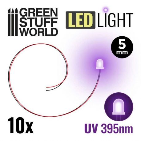 Ultraviolet LED lights - 5mm - Airbrushshop Danmark