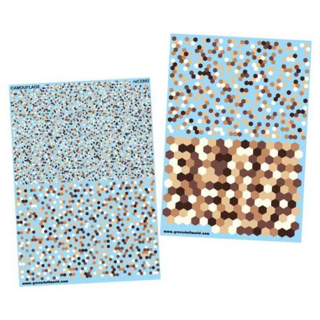 Waterslide Decals - Hex Desert Camo - Airbrushshop Danmark