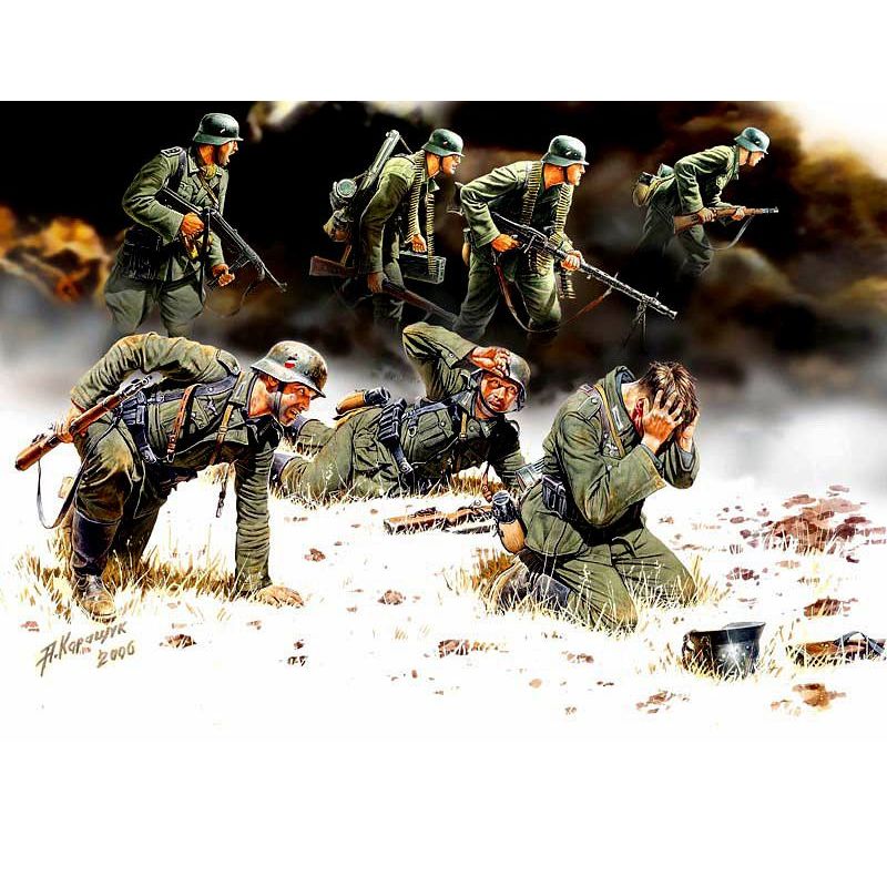 World War II era Series, German Panzergrenadiers 7 fig 1:35 ...
